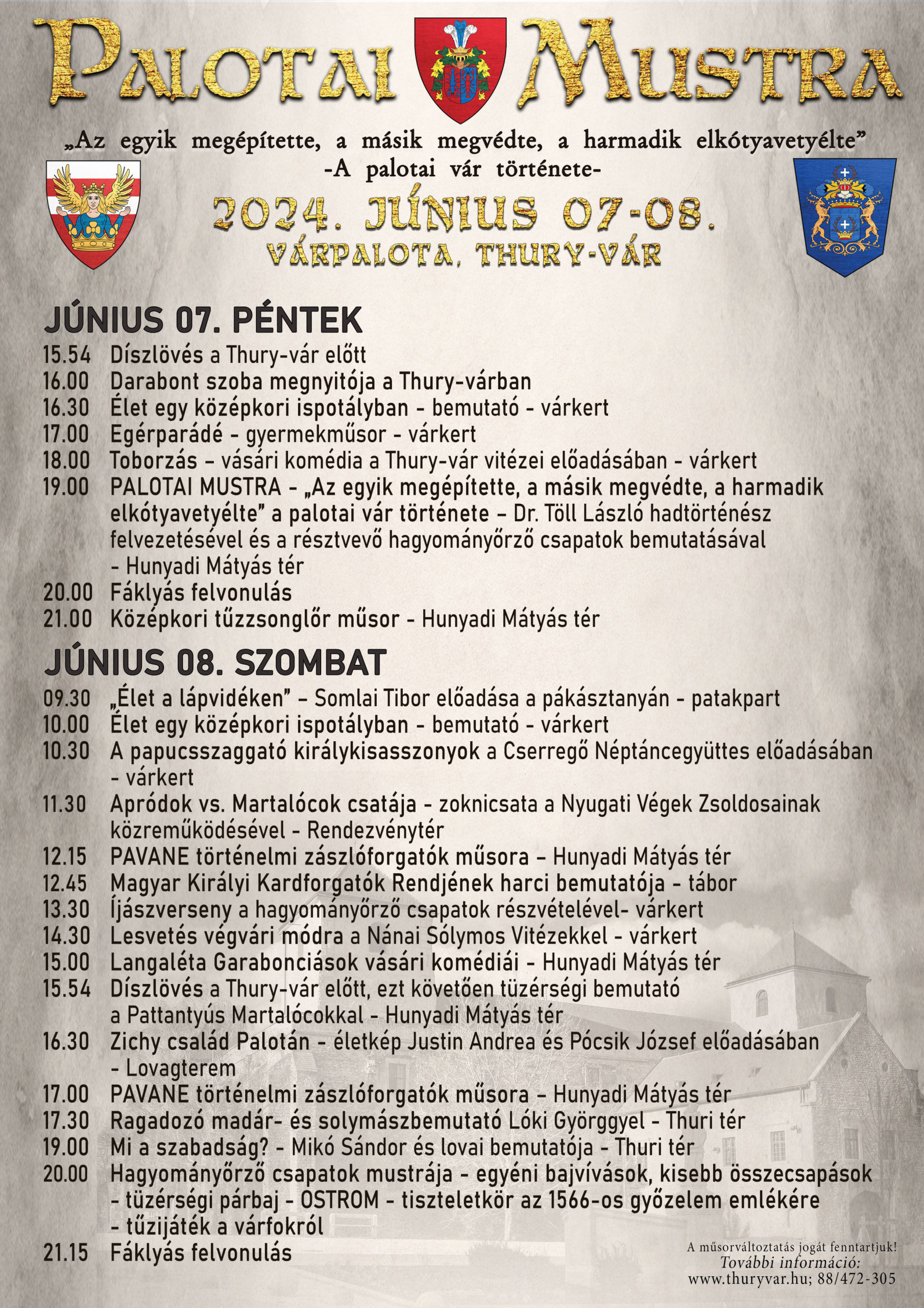 Palotai Mustra - történelmi várjáték - Thury-Vár